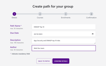 How to create Learning Paths