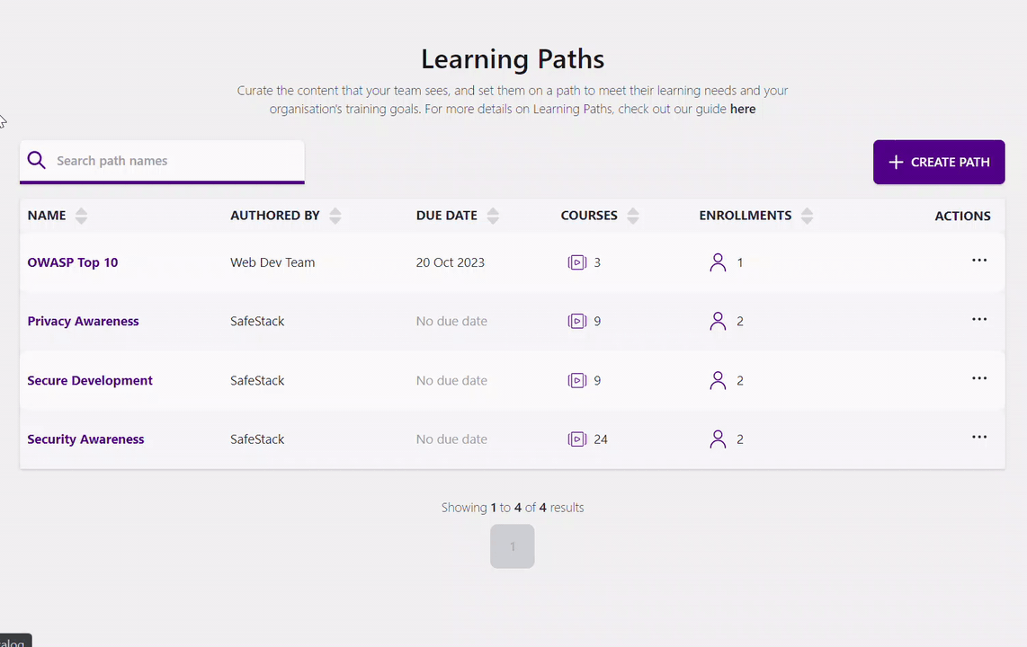 How to create Learning Paths